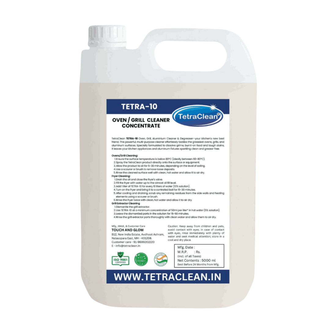 Tetra-6 Toilet Bowl Cleaner (5L) in Tetra Series | Touch And Glow