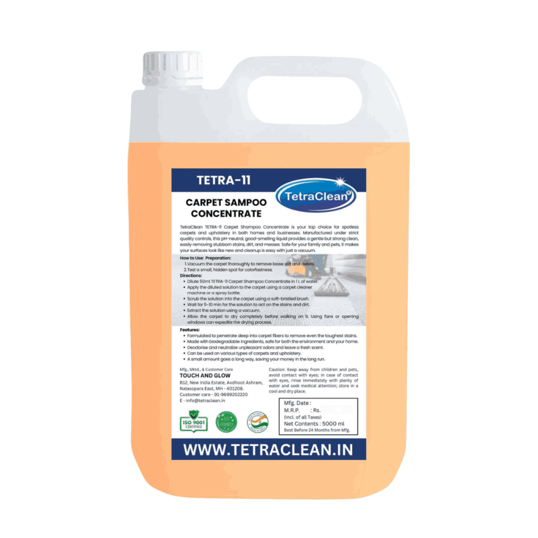Tetra-6 Toilet Bowl Cleaner (5L) in Tetra Series | Touch And Glow